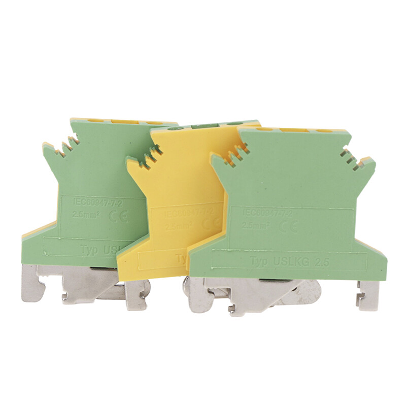 USLKG2.5 Screw Ground DIN Rail Terminal Block Earth Connector ...