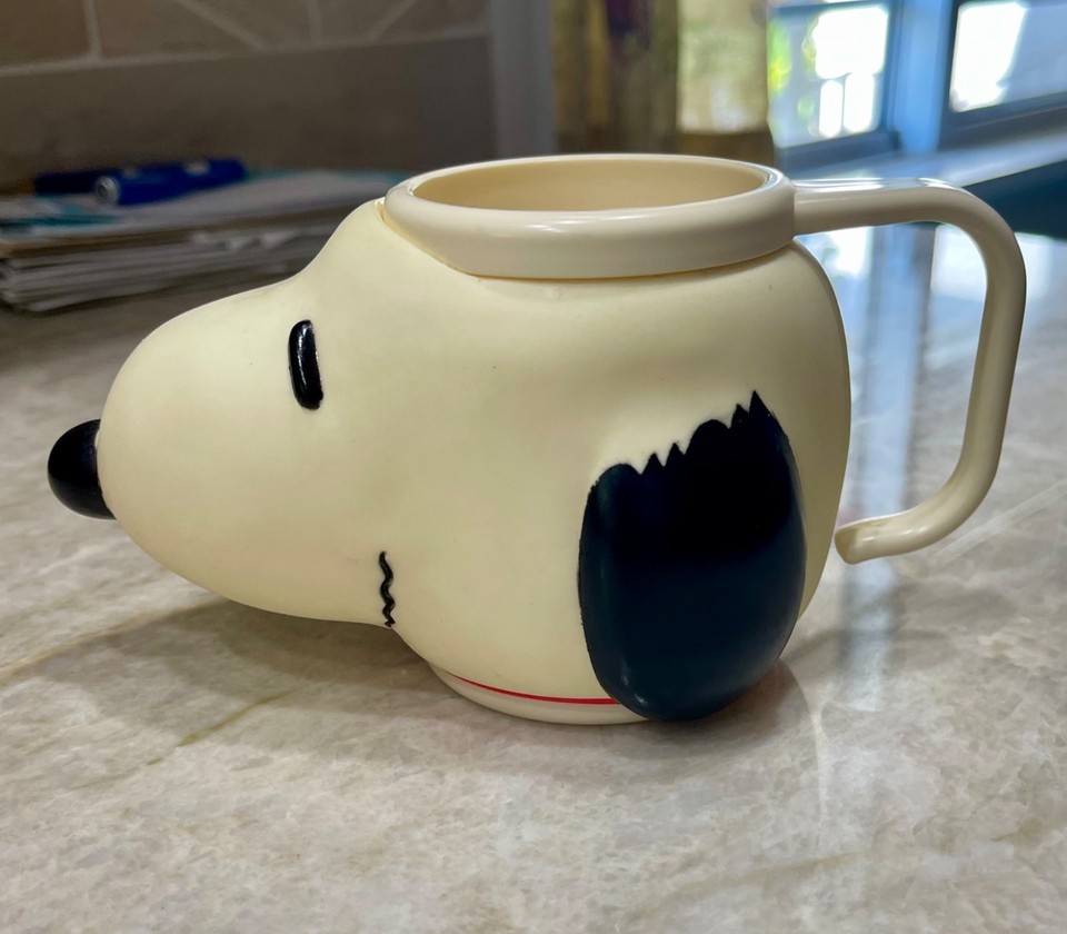 Vintage Applause Peanuts Snoopy Face Plastic Kids Drinking Cup / Mug | eBay