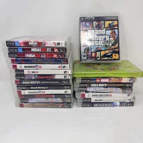 Lot 21 PS3 Games Call of Duty NBA 2K Madden Uncharted GTA Rock Band ...