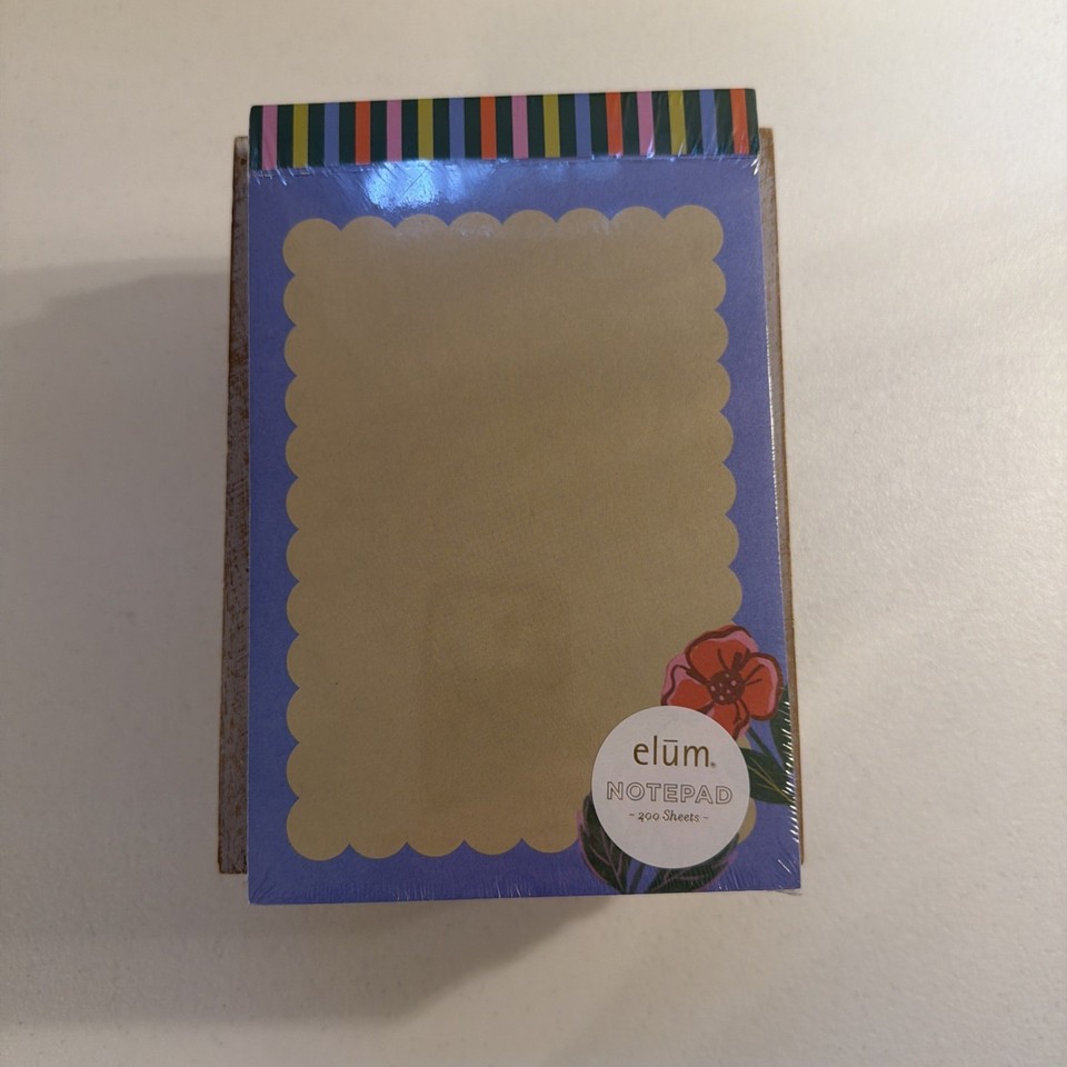 elum Floral Notepad. 200 Sheets. New, Sealed. | eBay