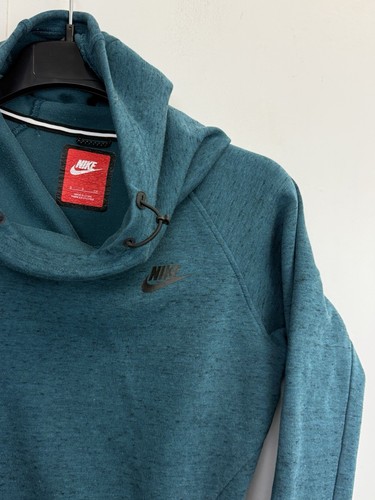 Nike Tech Fleece Hoodie Sweatshirt Womens Size S Teal Heather Pullover ...