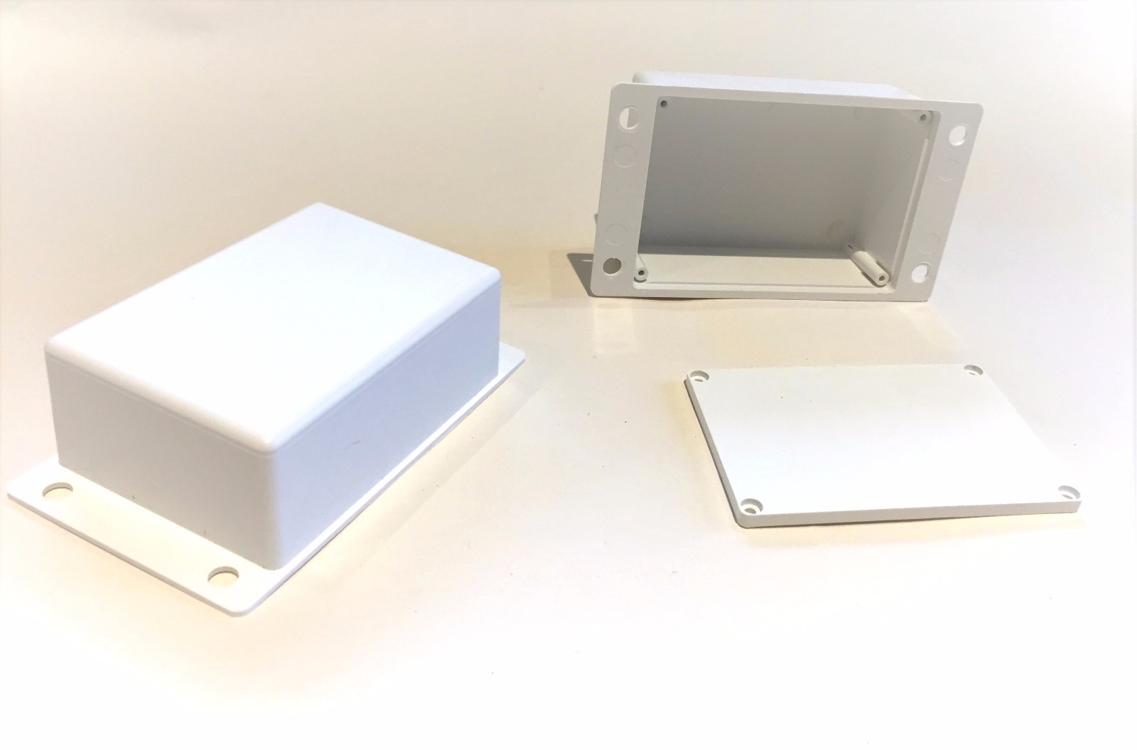 Small Tiny ABS Plastic Enclosure Project Boxes with Mounting Flanges ...