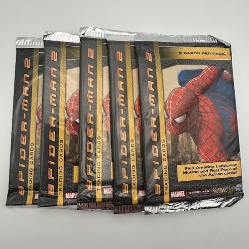 Spiderman 2 Movie Trading Cards - SEALED 5 PACKS - Upper Deck (2004 ...
