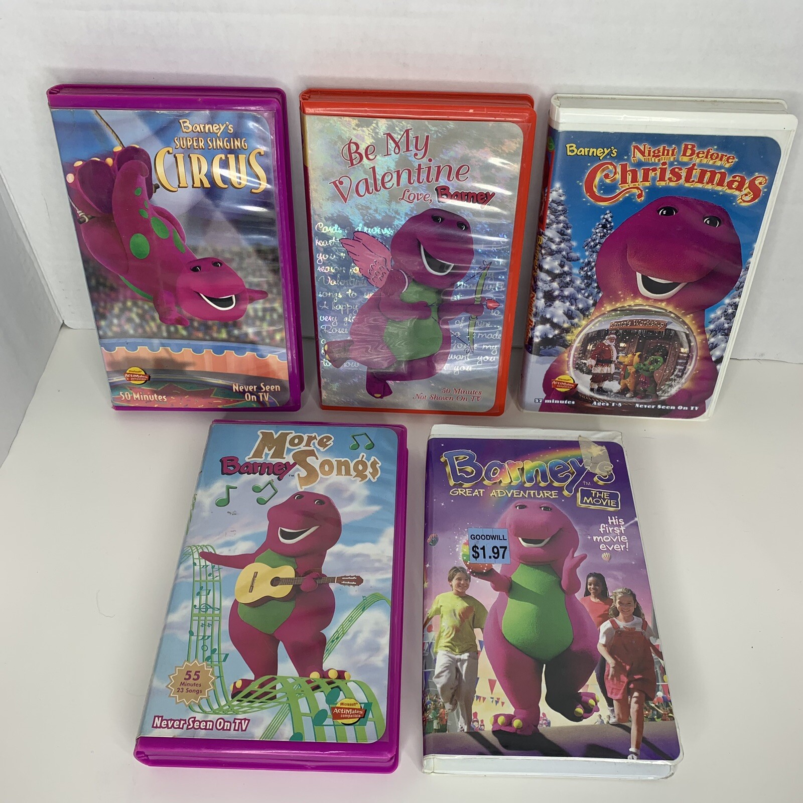 LOT OF 5! Barney VHS Tapes Lyons VTG 1990s | Grelly USA