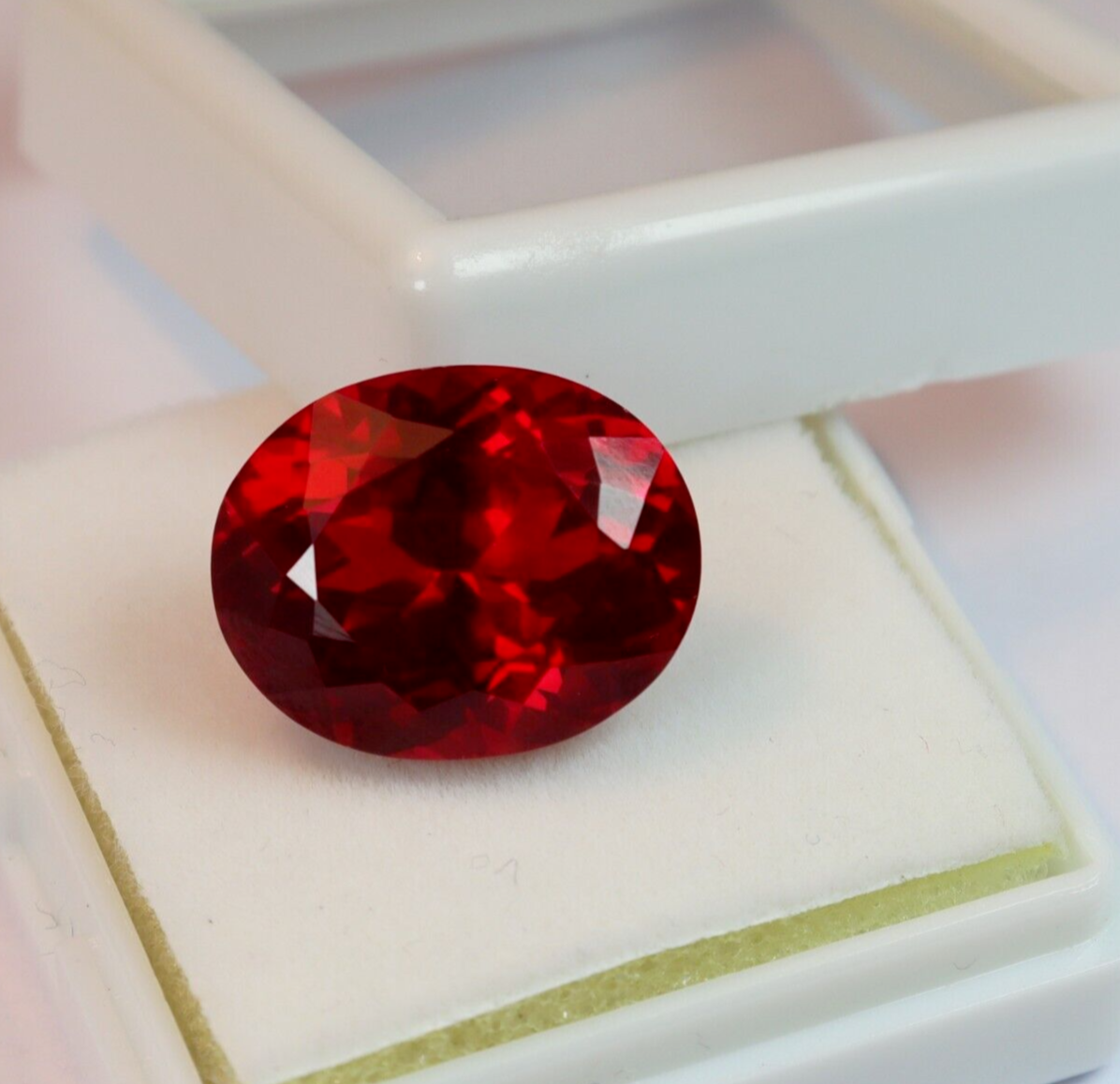 Natural 20.90 Ct Pigeon Blood Red Ruby Oval Cut Certified Loose ...