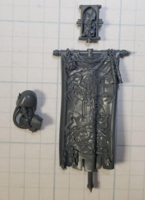 Warhammer 40k Grey Knight Bits Terminator Ancient Banner w Skull Icon ...