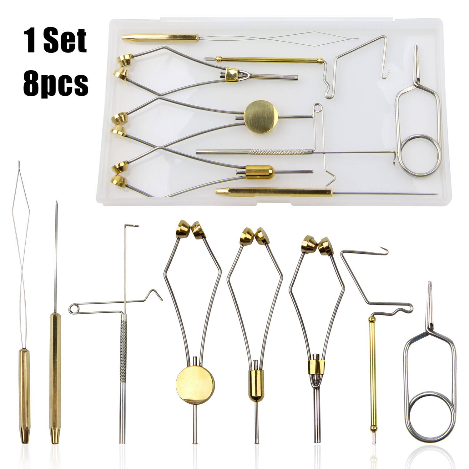 Fly Tying Tools Rotary Whip Finisher Bobbins Holder Hackle Plier Needle ...