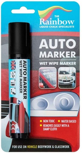 Car Paint Marker Pens Auto Writer Black - Wide Tip - Windows, Glass ...