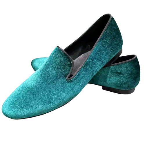 Harpelunde Mens Sz 11 Dress Velvet Loafers Wedding Tux Hoco Shoes Green ...