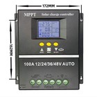 4000W 100A Solar PV Regulator MPPT/PWM 12V 24V 36V 48V Solar Charging ...