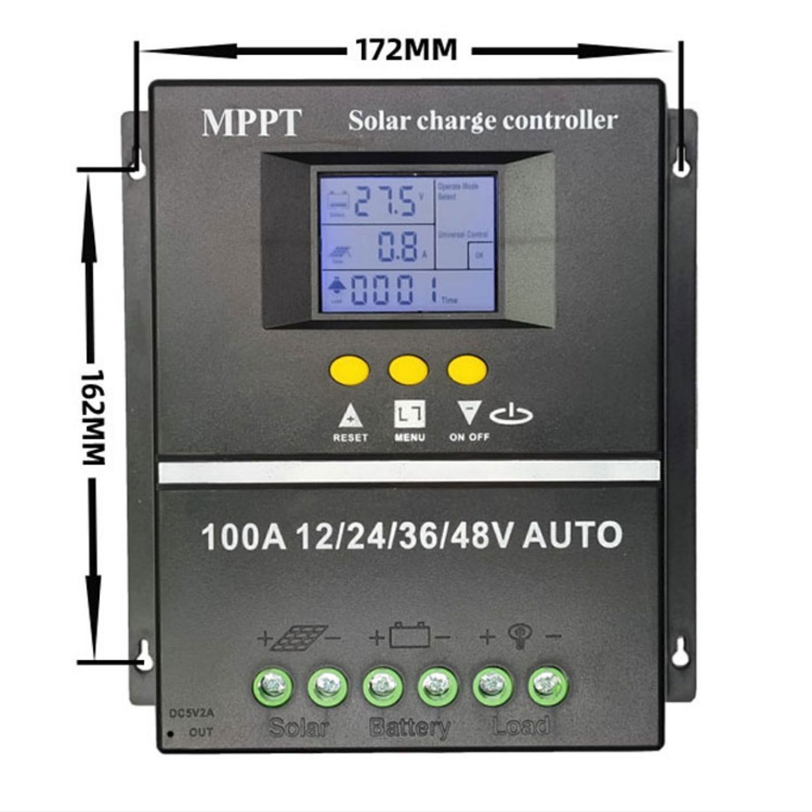 4000W 100A Solar PV Regulator MPPT/PWM 12V 24V 36V 48V Solar Charging ...