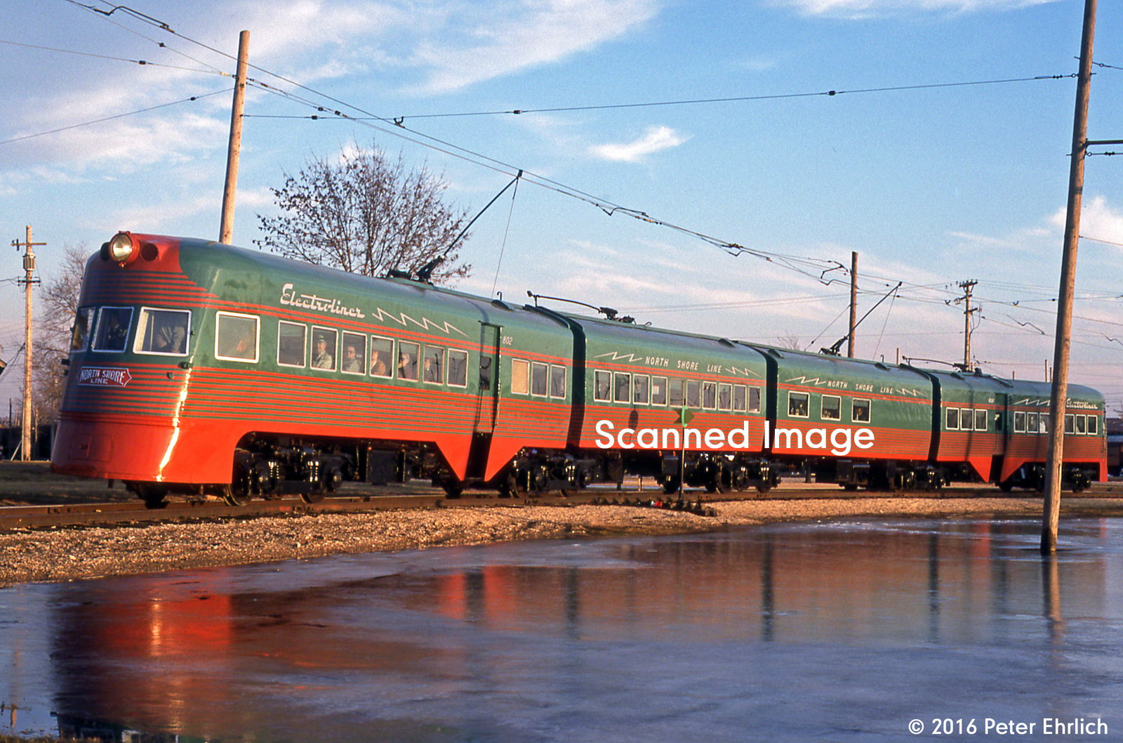 Original Photograph: North Shore Line Electroliner at Illinois Railway ...