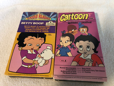Vintage Betty Boop VHS Cartoons -Two VHS Tapes | eBay