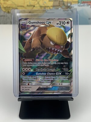 SHIPS SAME DAY Pokemon Card NM/M Gumshoos GX 110/149 Holo Normal Type ...