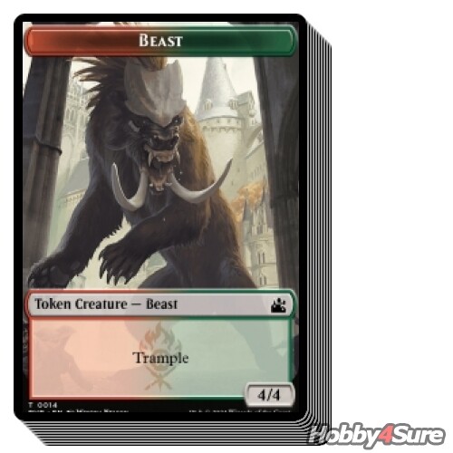 10 pcs Beast Token (014) M/NM Magic: The Gathering MTG Ravnica ...