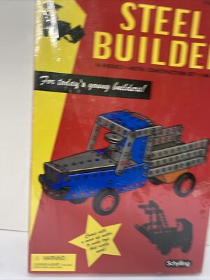 Schylling Steel Builder Metal Construction Set 168 Pieces 16 Models ...
