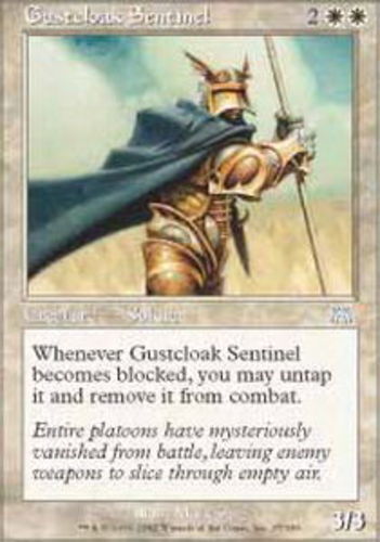 Heavy Play, English MTG Regular Gustcloak Sentinel Onslaught Magic the ...