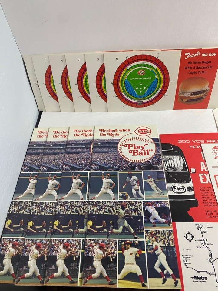 Cincinnati Reds Memorabilia Lot Pocket Schedules Big Red Machine Rosie ...