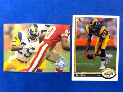 NFL - Jerry Gray 1991 Pro Set Platinum & 1991 Upper Deck Football ...