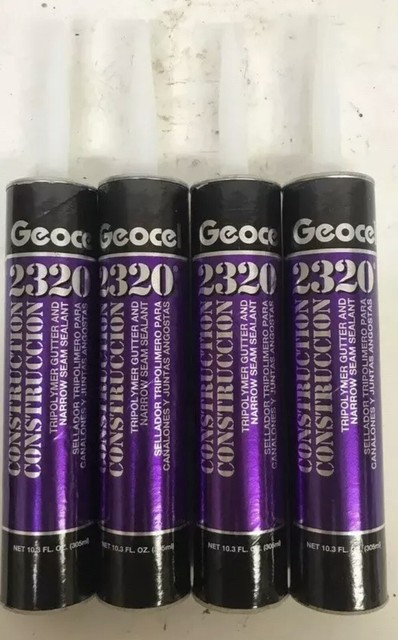 (4) Geocel 2320 Clear Tripolymer Gutter and Narrow Seam Sealant for ...