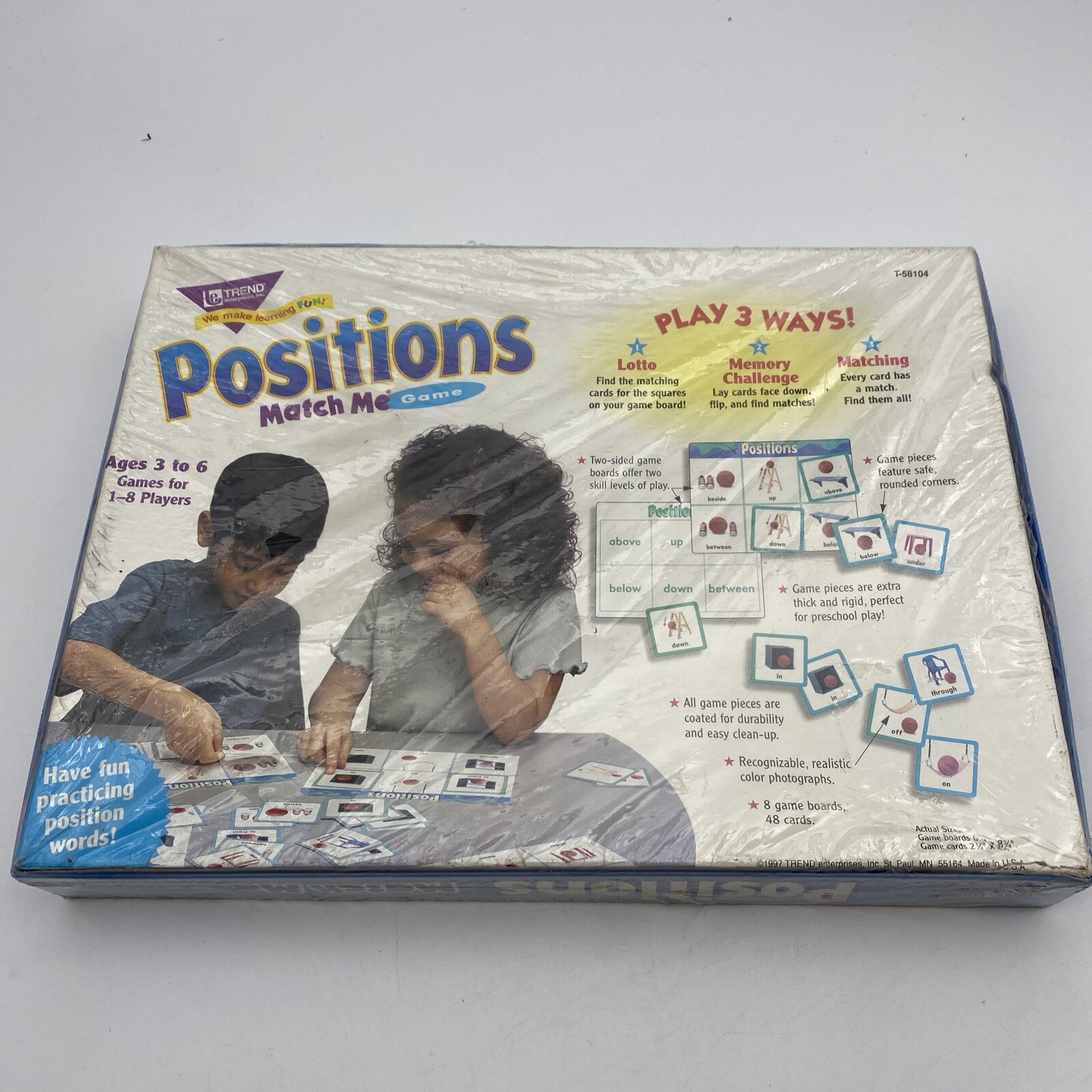 Trend Positions Match Me Puzzle Game Ages 5-8 Tept58104 T58104 for sale ...