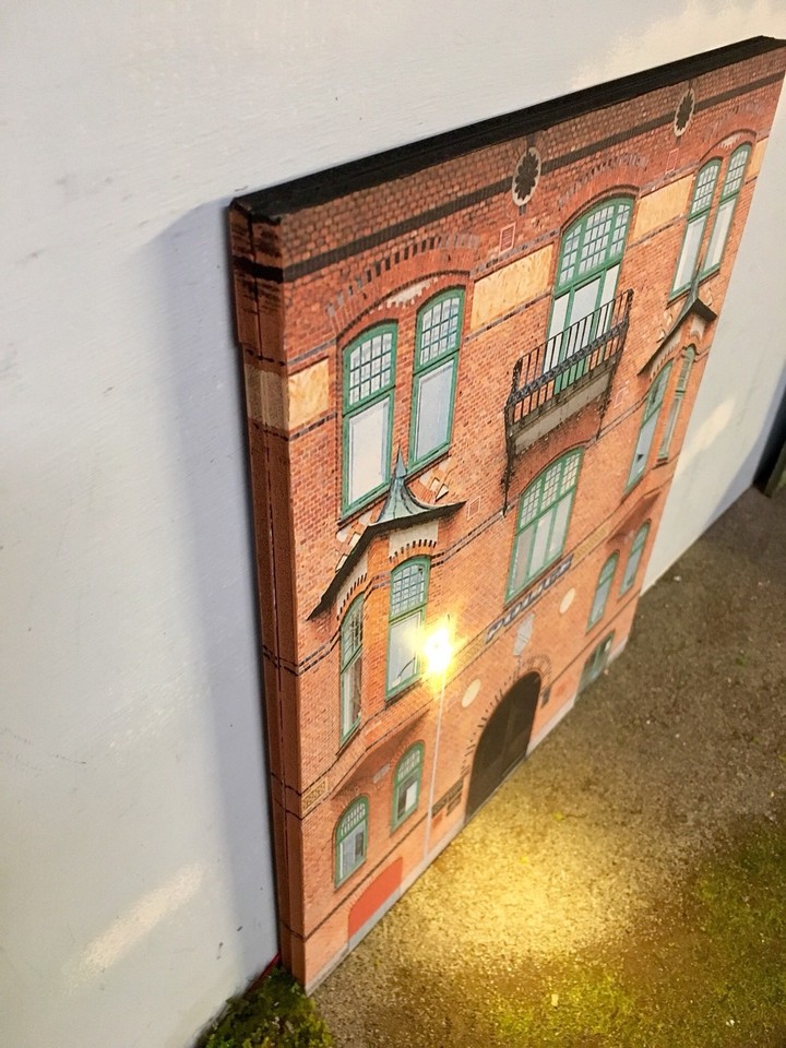 S Scale Scratch Built Police Station #2 Building Front-w/ LED, American ...