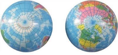 2 WORLD 3 IN GLOBE MAP BOUNCE BALLS novelty squeeze toy bouncing play ...