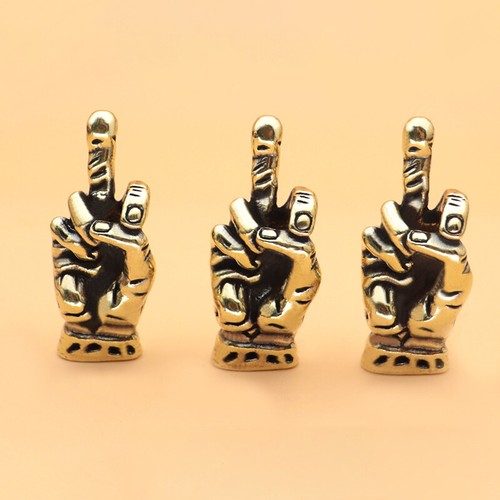 Copper Hand With Erect Middle Finger Up Statue Vintage Brass Hand ...