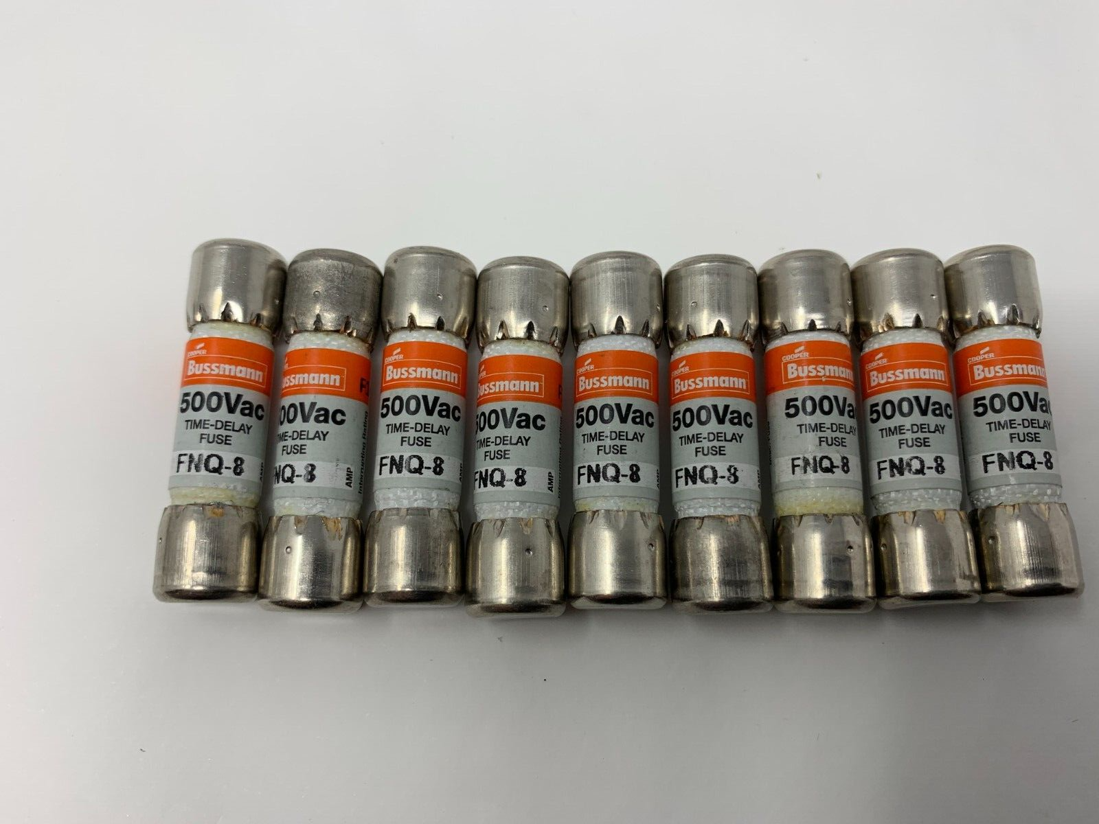 Eaton Bussmann FNQ-8 8A Time Delay Fuses 500V Lot of 9 No Box | eBay
