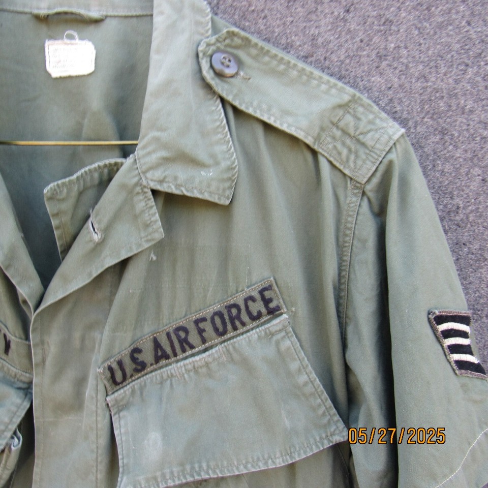 Vietnam USAF Poplin Jungle Fatigue Shirt 2nd Pattern w/insig Non ...