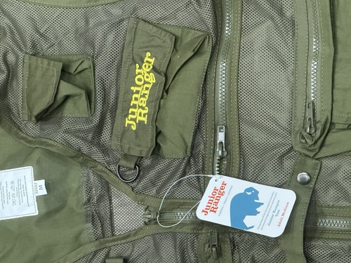 Junior Ranger Vest Adult Medium Green Mesh National Park Ranger Camping ...