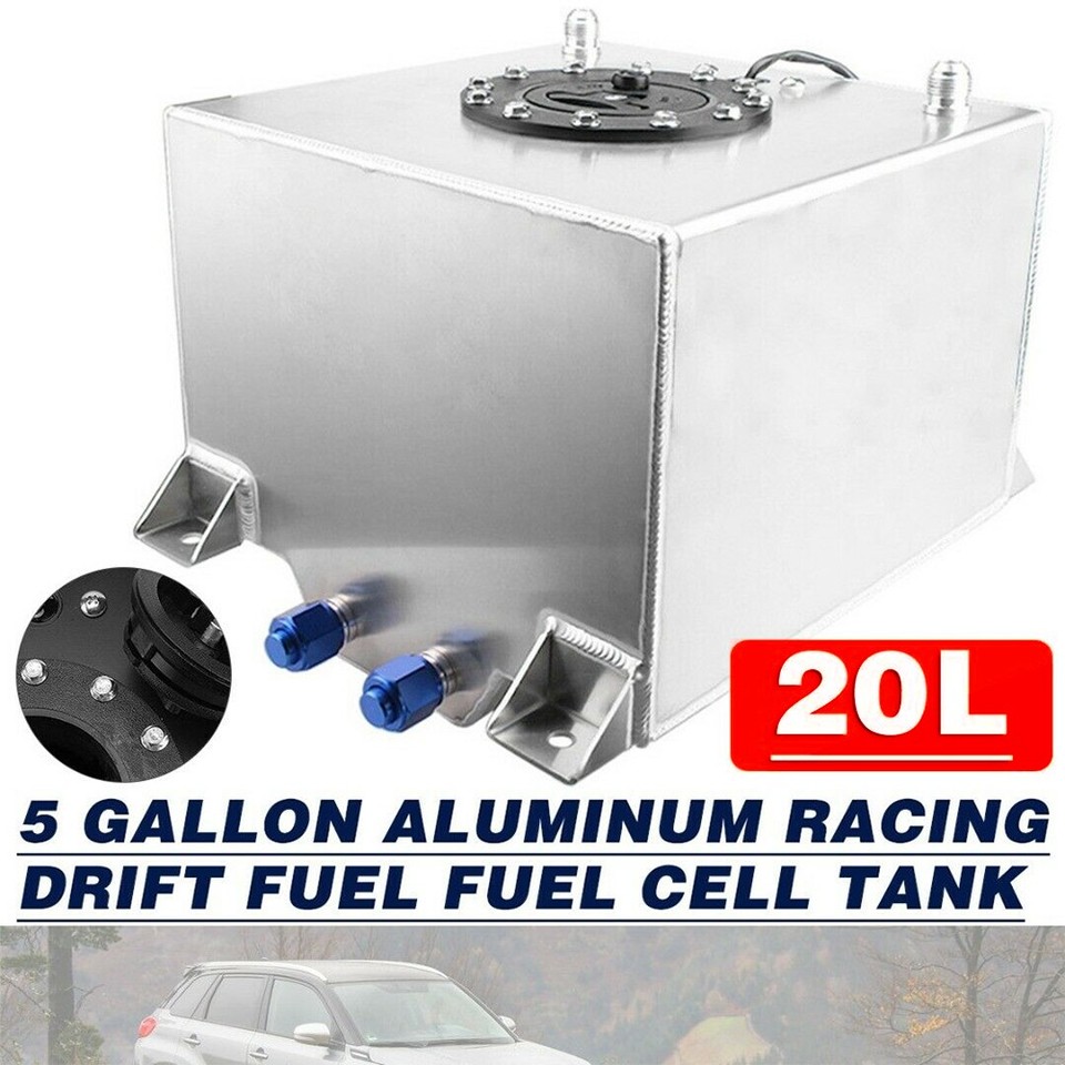 New 20L/5Gallon Aluminum Racing Drift Fuel Fuel Cell Tank 20L + Cap ...