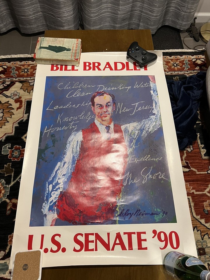1990 New Jersey Democrat Bill Bradley for Senate Campaign Poster | eBay
