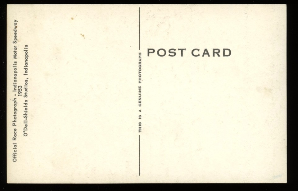 Andy Linden 1953 Indianapolis Indy 500 Racing RPPC Postcard | eBay