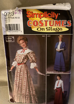 Simplicity 9723 Costumes On Stage 2001 sizes 6 Thru 12 Uncut | eBay
