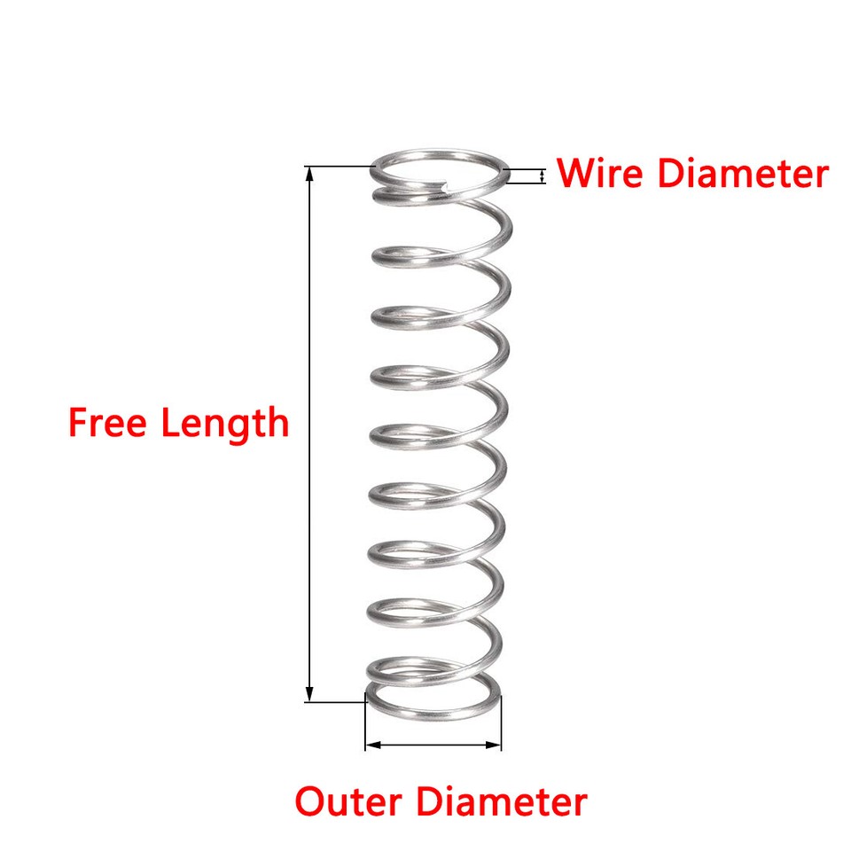 Stainless Compression Spring 2mm Wire Diameter Coil Springs / All ...