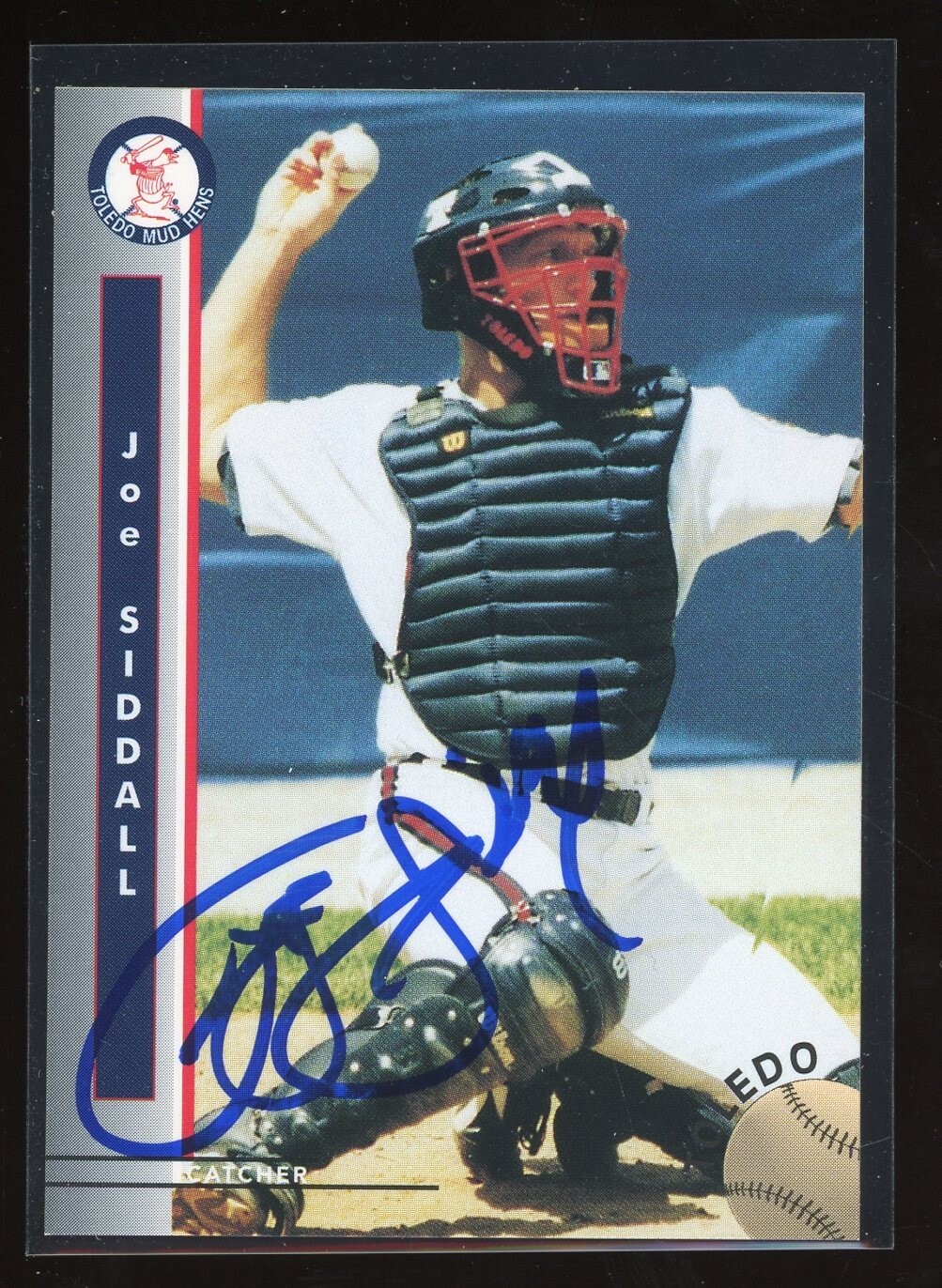 1999 Toledo Mud Hens JOE SIDDALL Signed Card autograph auto TIGERS ...