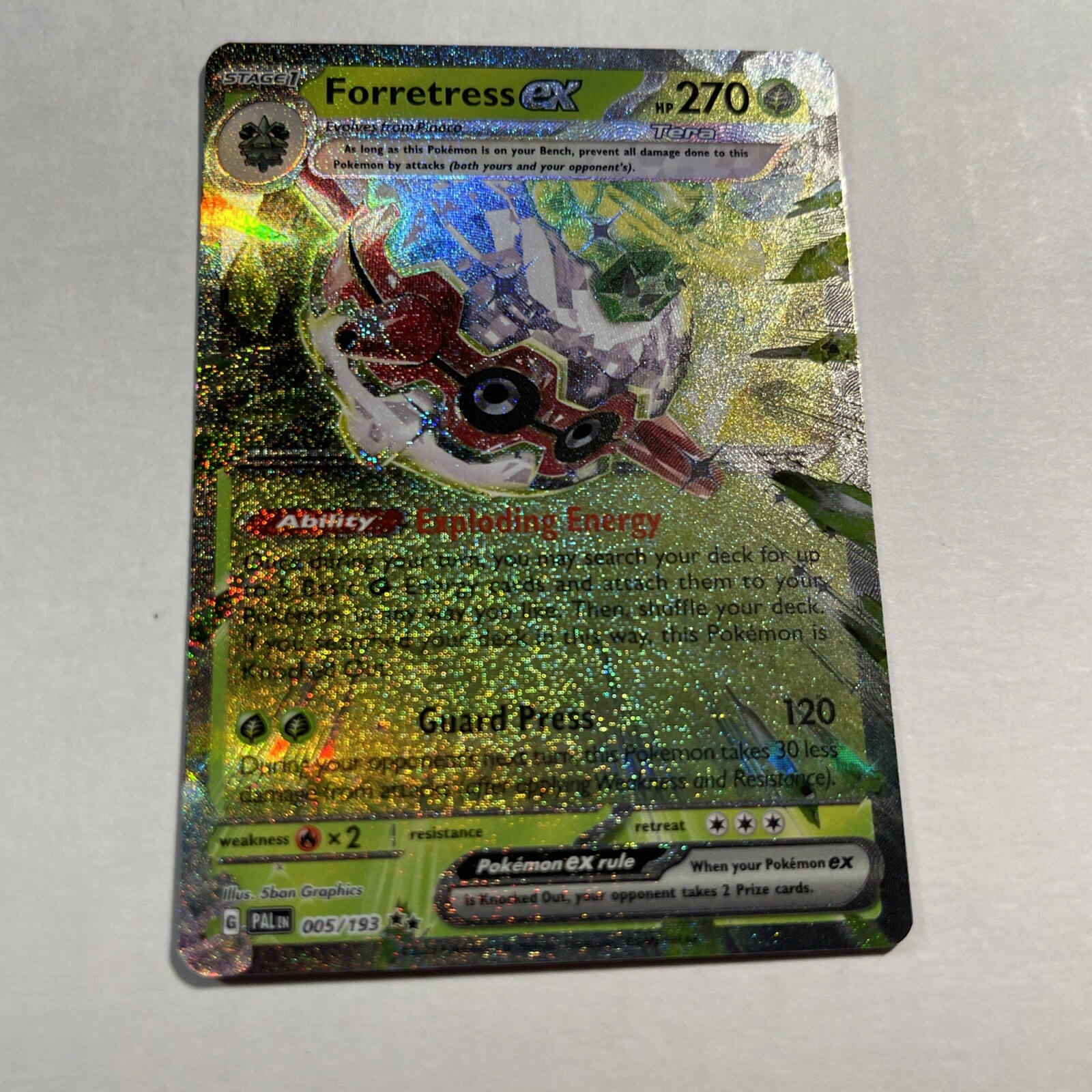 Forretress ex 005/193 Double Rare Paldea Evolved Pokemon TCG MINT | eBay
