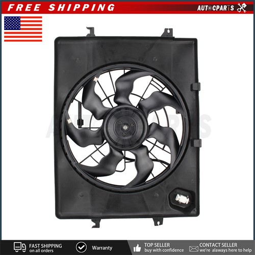 Radiator Cooling Fan Assembly Fits 11-14 Kia Optima Hyundai Sonata ...