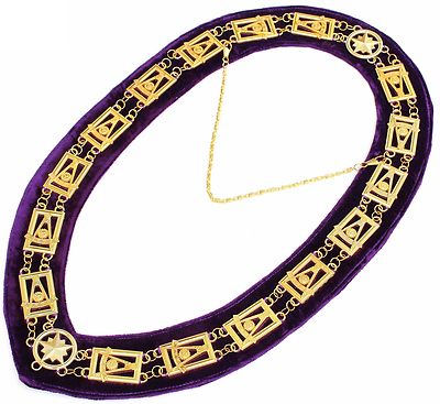 REGALIA MASONIC PAST MASTER WIDE NECK COLLAR PURPLE VELVET BASE ...