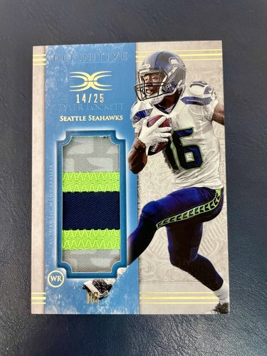 Tyler Lockett rookie 2015 topps definitive RC 4 color jumbo patch /25 ...