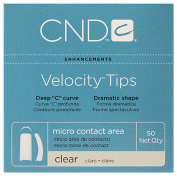 CND Velocity Nail Tips - CLEAR | NATURAL - Choose QTY and Size ...