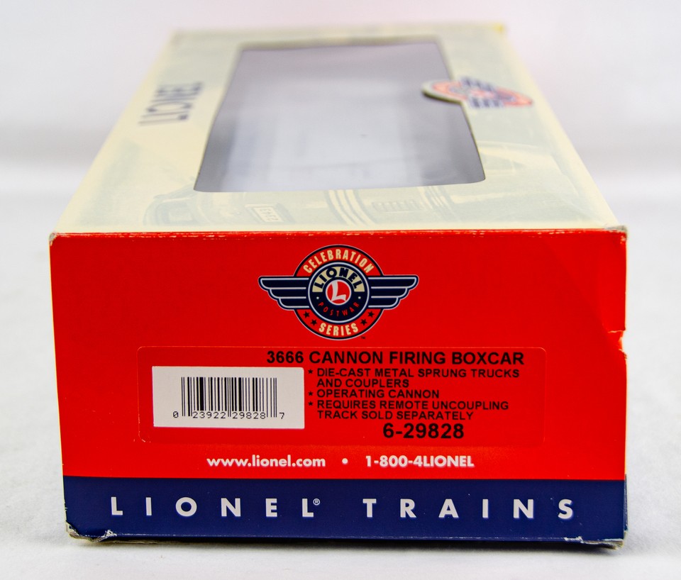 Lionel 6-29828 3666 Minuteman Cannon Firing Box Car 1:48 O Scale Model ...