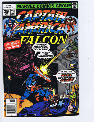 Captain America and Falcon #219 Marvel 1978 The Adventures of Captain ...