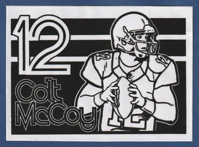 COLT MCCOY 2012 NFLPA Mini Coloring Velvet Parallel Poster 3.5"x5 ...