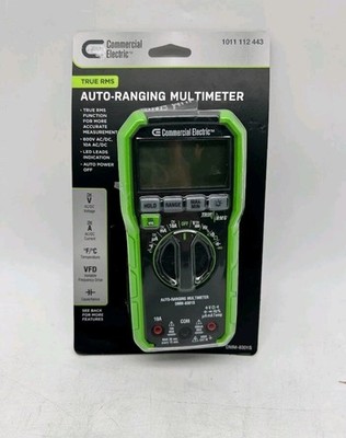 Commercial Electric 600-Volt True RMS Auto-Ranging Digital Multimeter ...