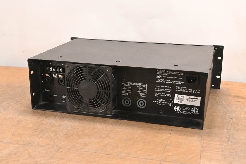 Crown CE1000 2-Channel Power Amplifier CG01W6L | eBay