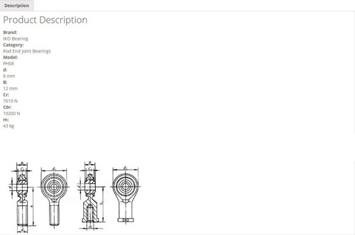 IKO PHS8 Rod End Joint Bearings 12x9x8mm. # | eBay
