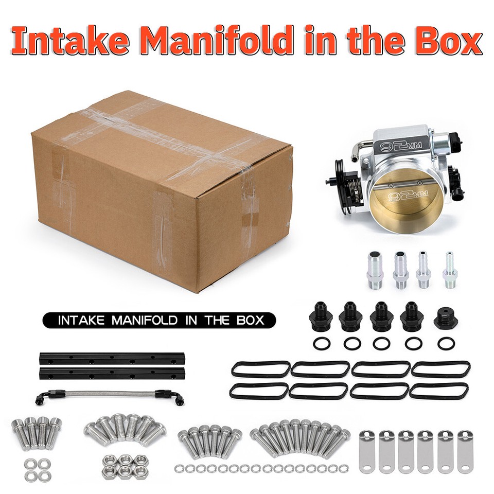 92mm LS1 LS2 LS6 Intake Manifold With Fuel Rails MAP Port 6.0L 5.3L 4 ...