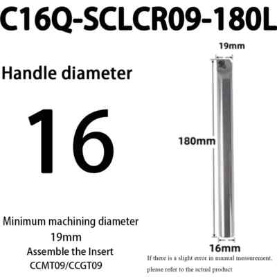 C16Q-SCLCR09-180L Tungsten steel tool holder FOR CC**09 | eBay